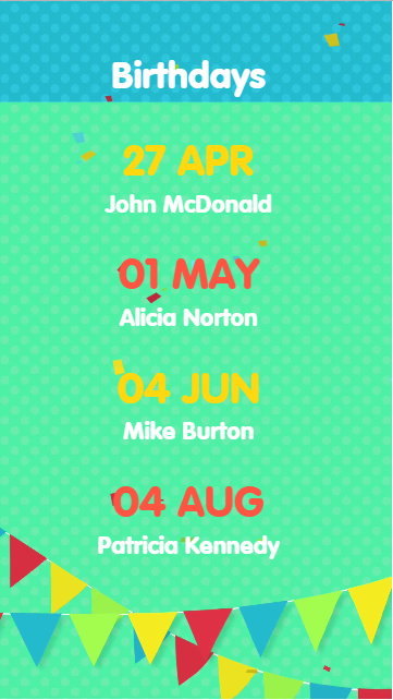 How can I show upcoming birthdays with the Birthday widget? – Self ...