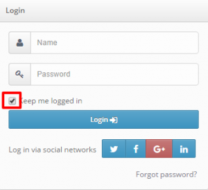 How can I use ‘keep me logged in’? – Self Support (EN)